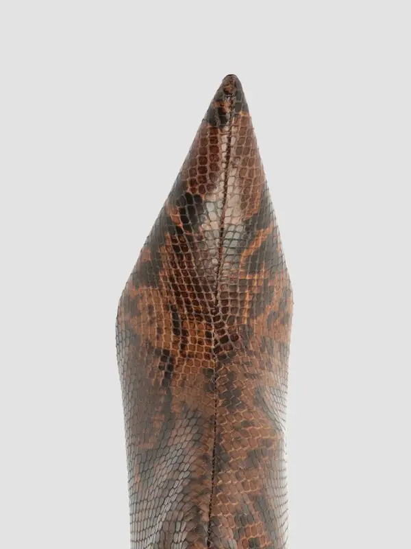 Schutz Siena 115mm Snake-embossed Leather Booties