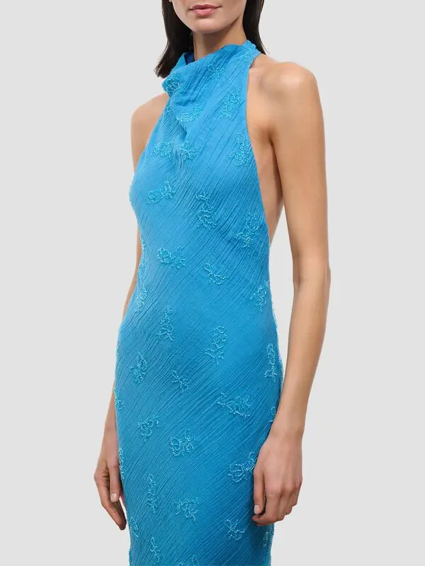 Staud Roselle Beaded Draped Gown