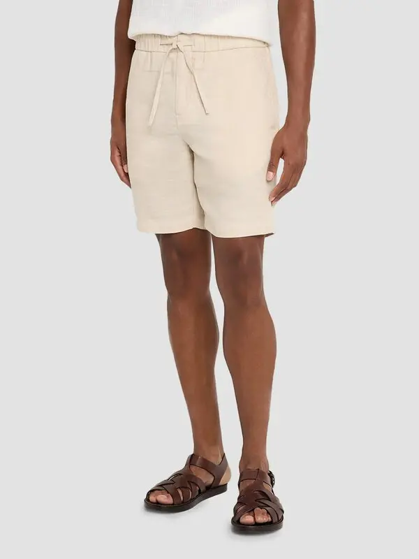 Frescobol Carioca Felipe Linen Drawstring Shorts