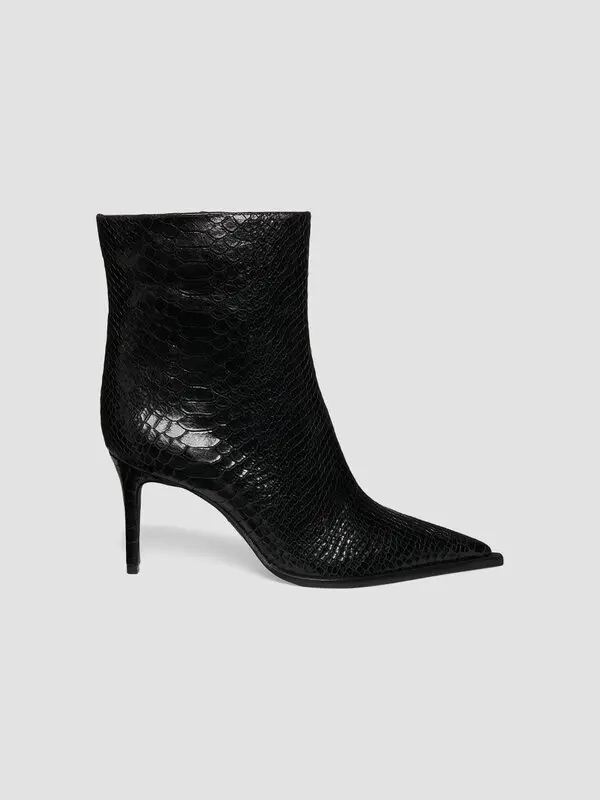 Schutz Mary 85mm Snake-embossed Leather Boots