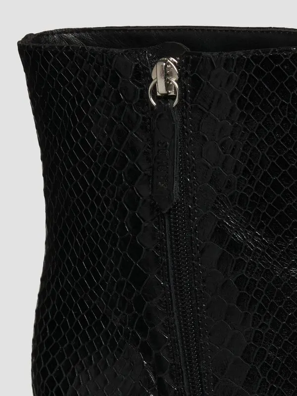 Schutz Mary 85mm Snake-embossed Leather Boots