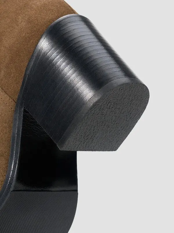 Staud Brooklyn 75mm Suede Ankle Boots - Husk