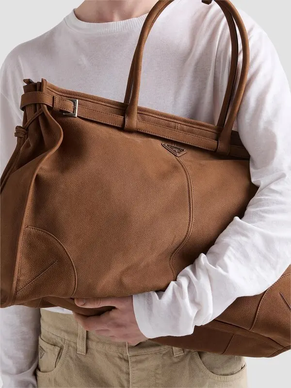 Prada Bonnie Nubuck Leather Tote Bag