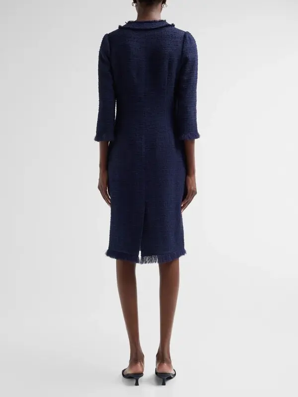 Rickie Freeman For Teri Jon Embellished Tweed Fitted Sheath Dress