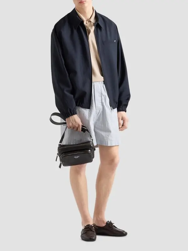 Prada Distressed Nappa Leather Shoulder Bag