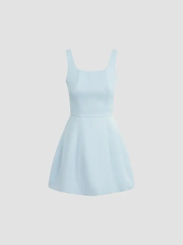 FAVORITE DAUGHTER Morgan Fit-&-flare Minidress - Sky Blue