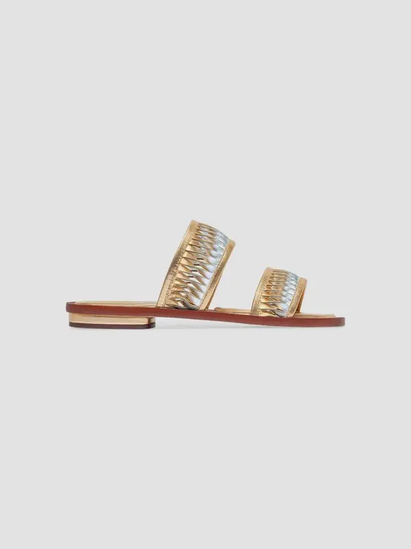 Bernardo Andorra Flat Sandals - Gold