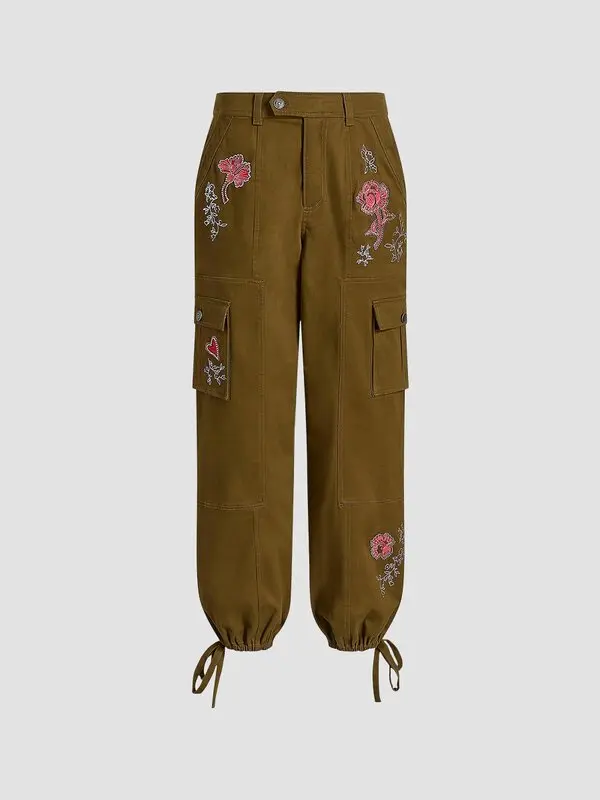REBELETTE Zola Desert Rose Cargo Jogger Pants