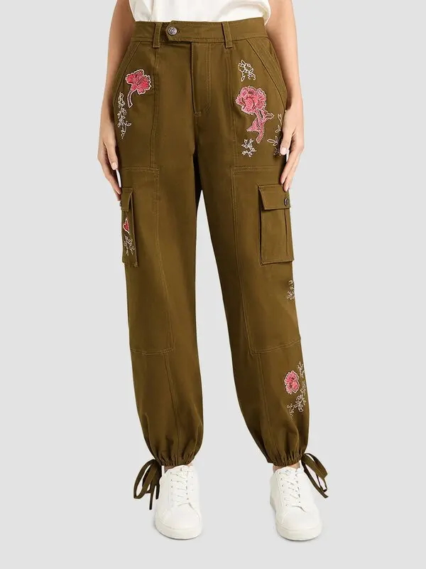 REBELETTE Zola Desert Rose Cargo Jogger Pants