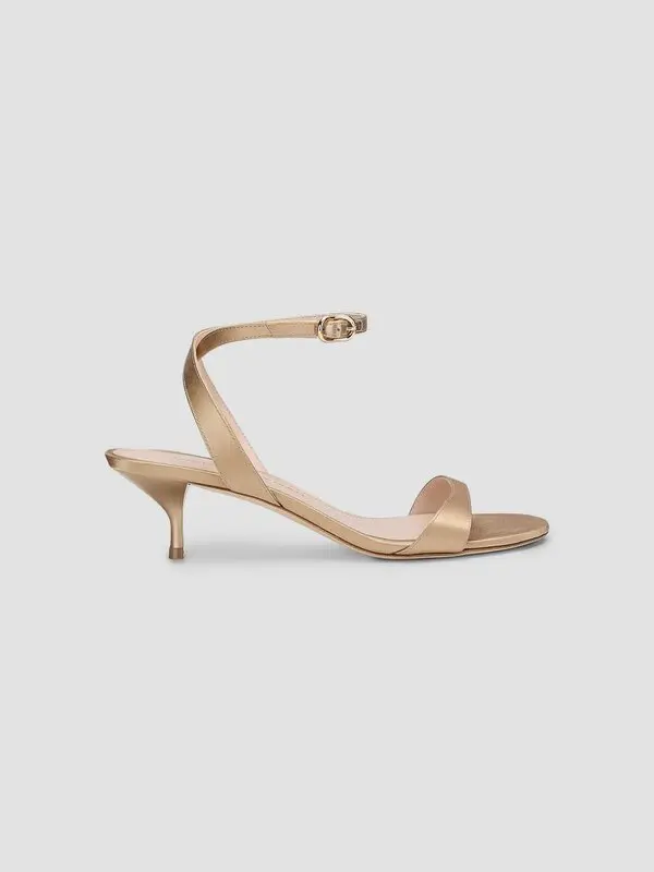 STUART WEITZMAN Kellie 50mm Satin Sandals - Sandstone