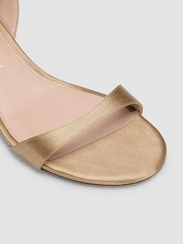 STUART WEITZMAN Kellie 50mm Satin Sandals - Sandstone