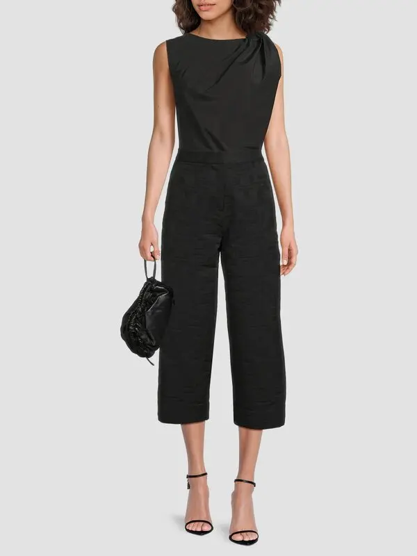 Natori Jacquard Wide-leg Crop Pants