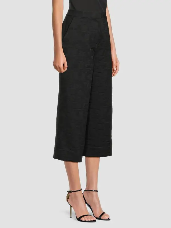 Natori Jacquard Wide-leg Crop Pants