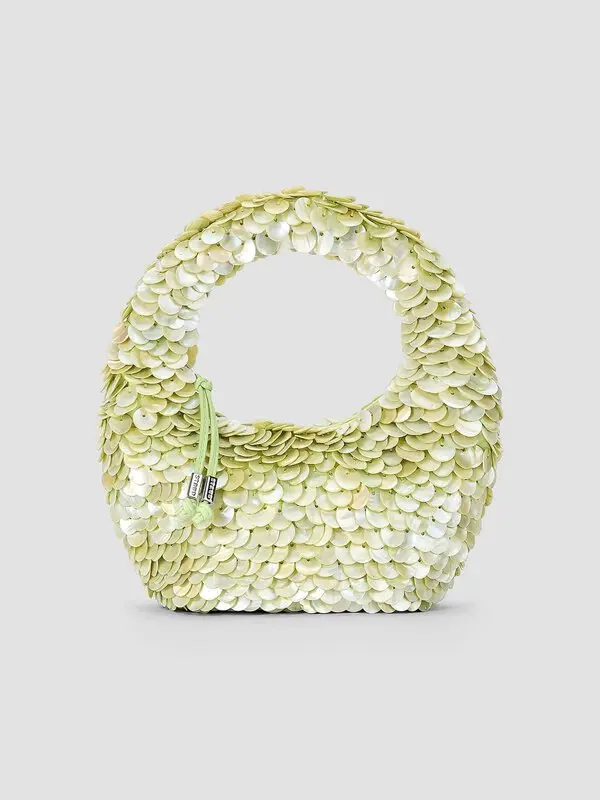 Staud Reef Mother-of-pearl Top Handle Bag