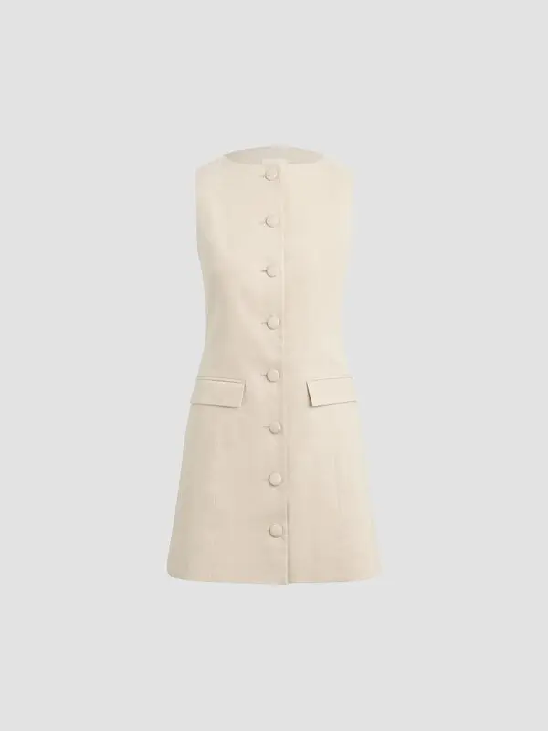 FAVORITE DAUGHTER The Cece Linen-blend Minidress