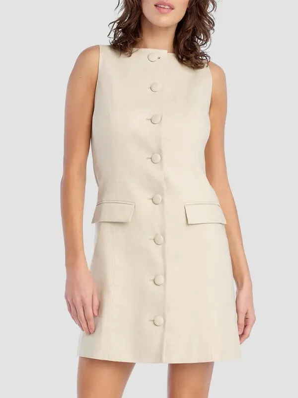 FAVORITE DAUGHTER The Cece Linen-blend Minidress