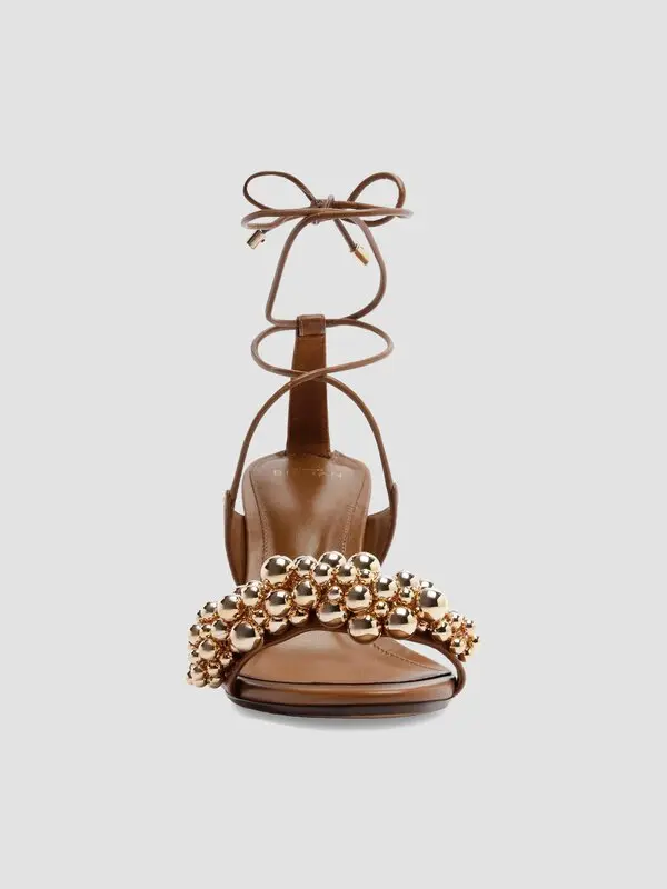 ALEXANDRE BIRMAN Gia 75mm Bubble-embellished Leather Sandals