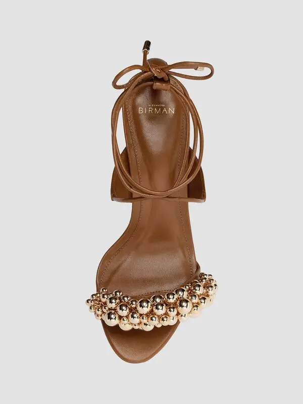 ALEXANDRE BIRMAN Gia 75mm Bubble-embellished Leather Sandals