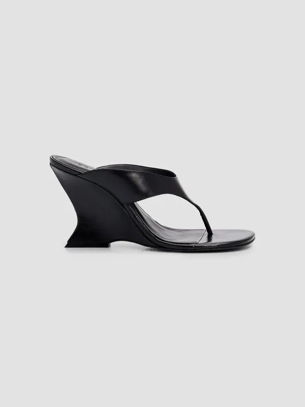 Schutz Maya 90mm Leather Sandals - Black