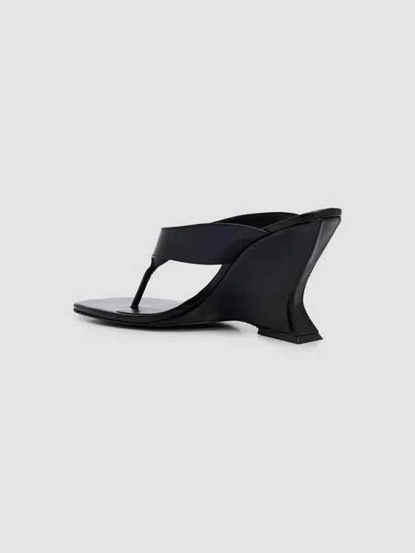 Schutz Maya 90mm Leather Sandals - Black