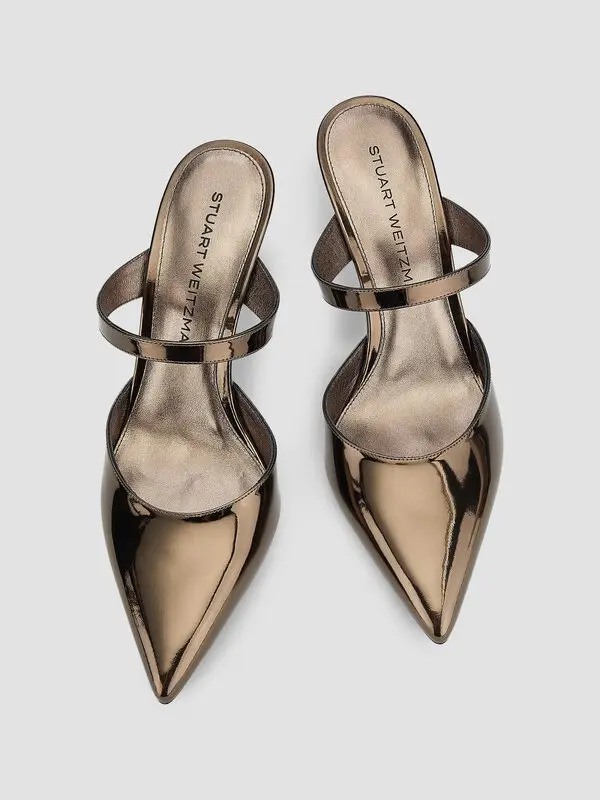 STUART WEITZMAN Power 85mm Patent Leather Mules