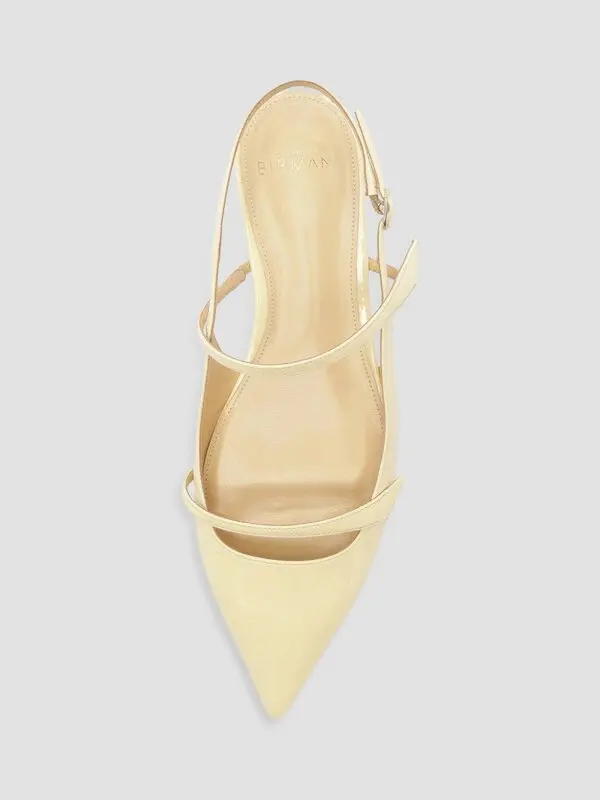 ALEXANDRE BIRMAN Tita Patent Leather Flats - Creamy