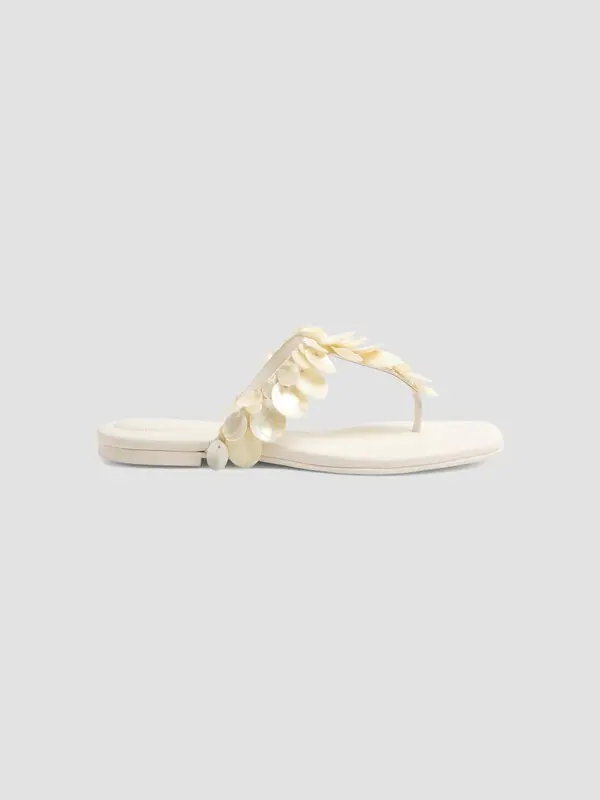 Simkhai Elin Shell-beaded Leather Sandals