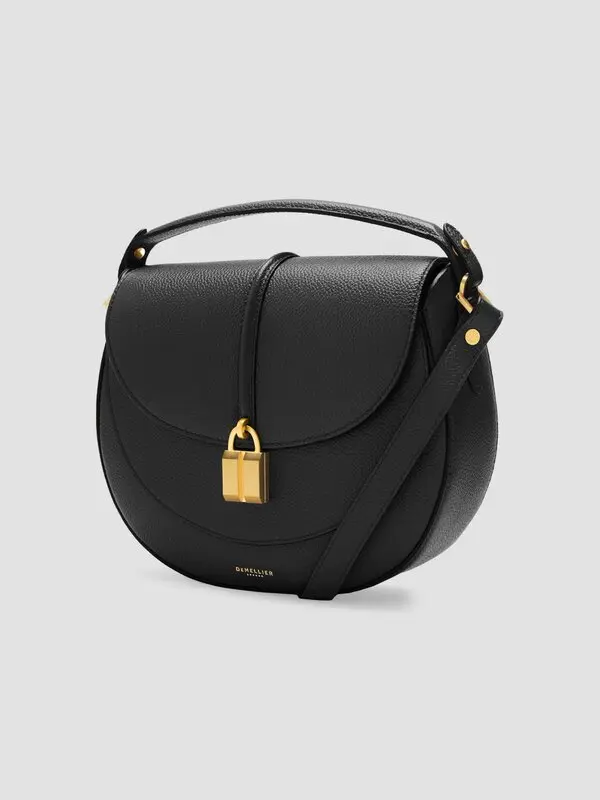 DEMELLIER Sienna Saddle Grain Leather Crossbody Bag