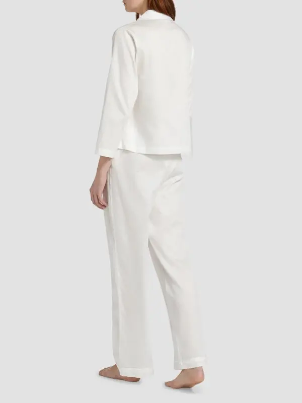 Natori Essentials Embroidered Cotton Sateen Pajamas