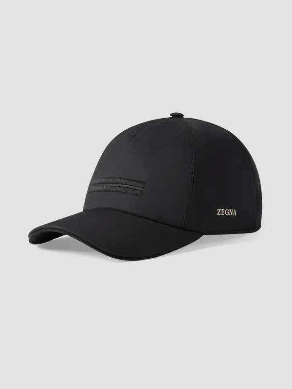 Zegna Microfiber Motorin Baseball Cap - Black