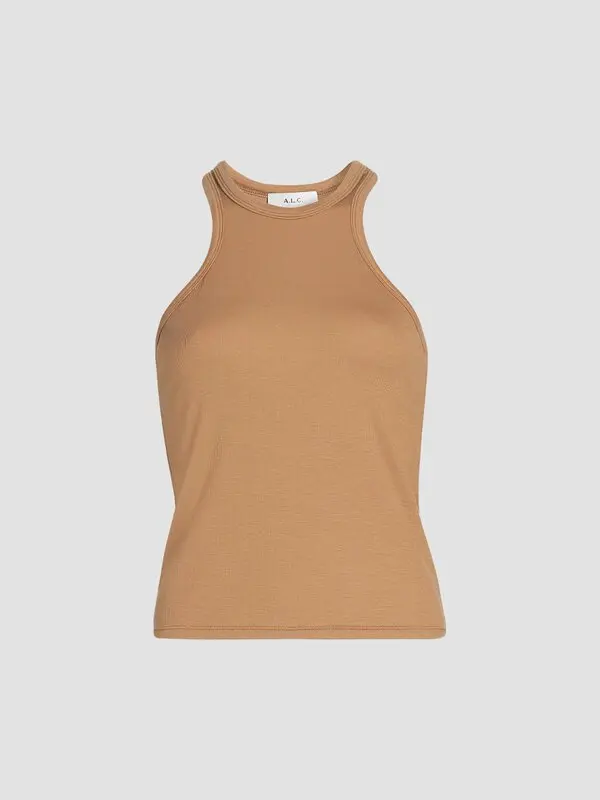 A.L.C. Dean Stretch-jersey Crewneck Tank Top - Toffee