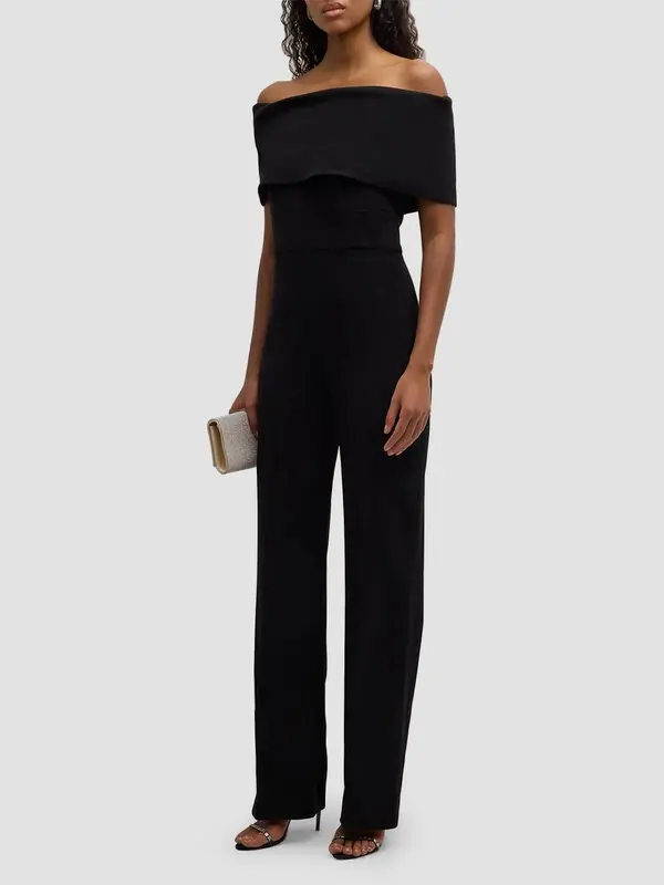 Lela Rose Off-the-shoulder Crêpe Jumpsuit