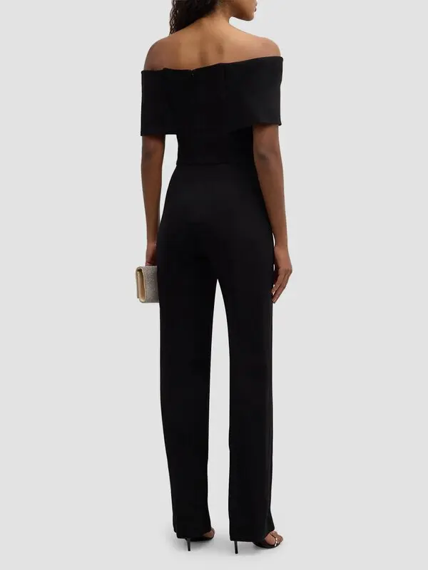 Lela Rose Off-the-shoulder Crêpe Jumpsuit