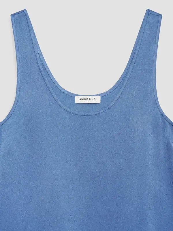 ANINE BING Lea Double-face Silk Charmeuse Tank