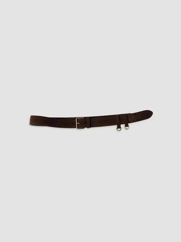 Miu Miu Suede Belt - Brown