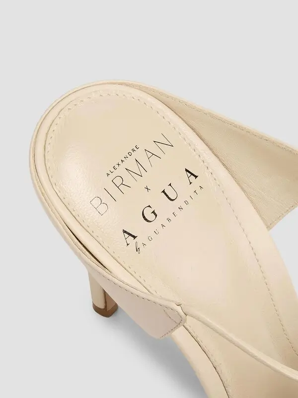ALEXANDRE BIRMAN Ornela 100mm Flower-appliqué Leather Sandals