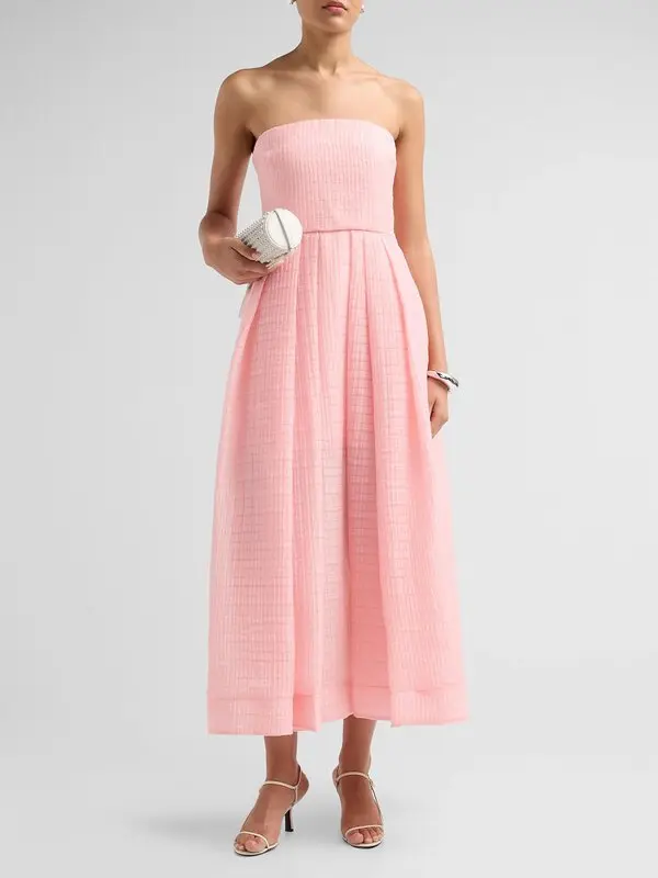 AS IT MAY Caliora Jacquard Cocktail Midi Dress