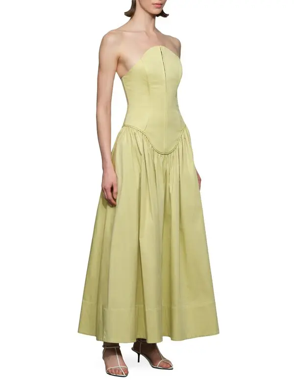 ET OCHS Camille Stretch-cotton Strapless Maxi Dress