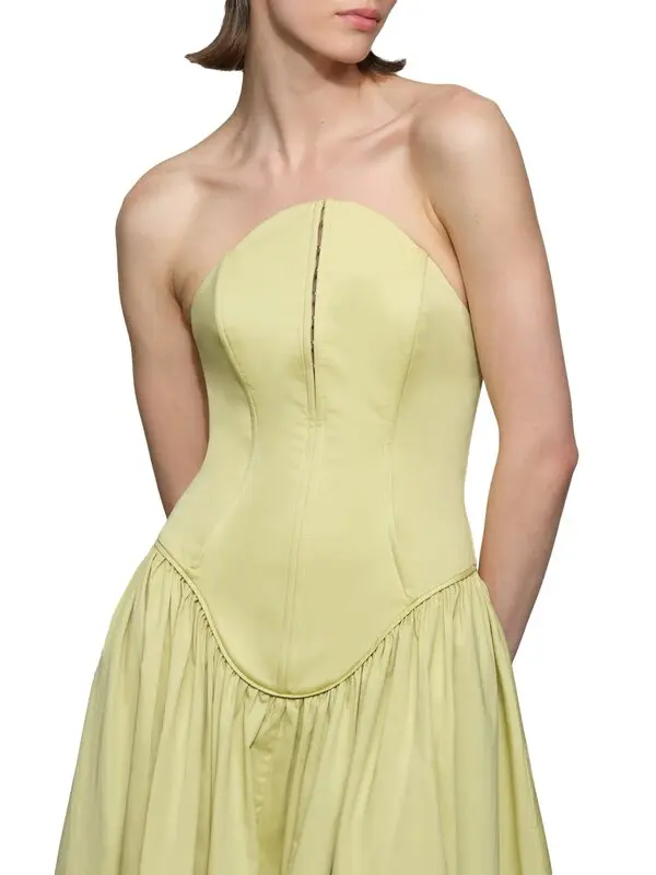 ET OCHS Camille Stretch-cotton Strapless Maxi Dress