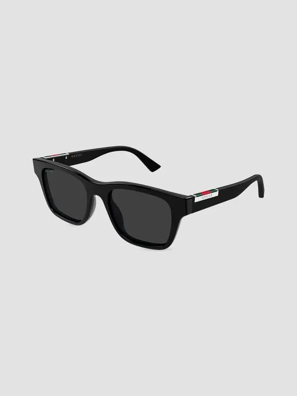 Gucci Subtle Web Sporty 52mm Square Sunglasses - Black