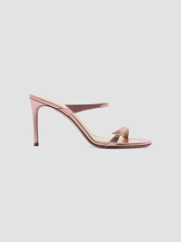 ALEXANDRE BIRMAN Tita 85mm Metallic Leather Sandals - Pink