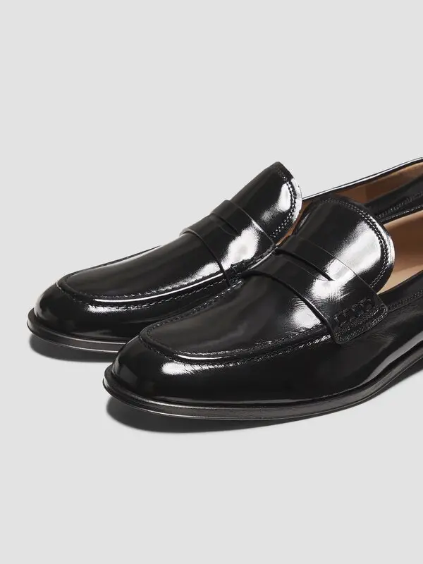 GIANVITO ROSSI George Patent Leather Penny Loafers