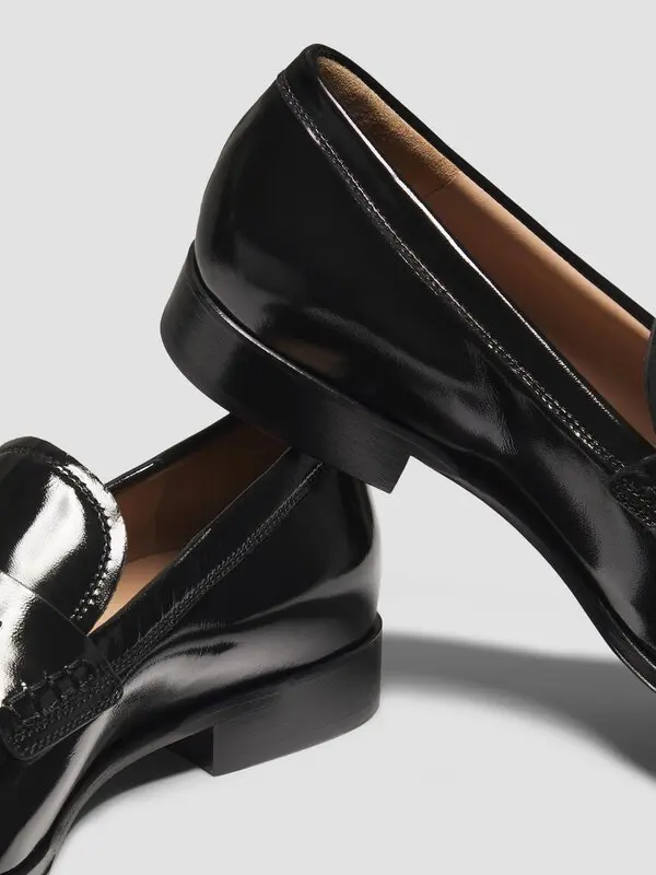 GIANVITO ROSSI George Patent Leather Penny Loafers