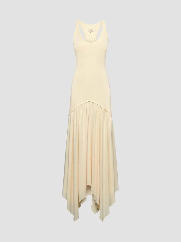 ET OCHS Ramona Asymmetric Stretch-jersey Scoopneck Maxi Dress