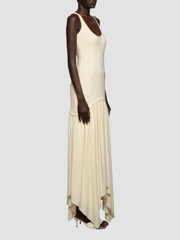 ET OCHS Ramona Asymmetric Stretch-jersey Scoopneck Maxi Dress