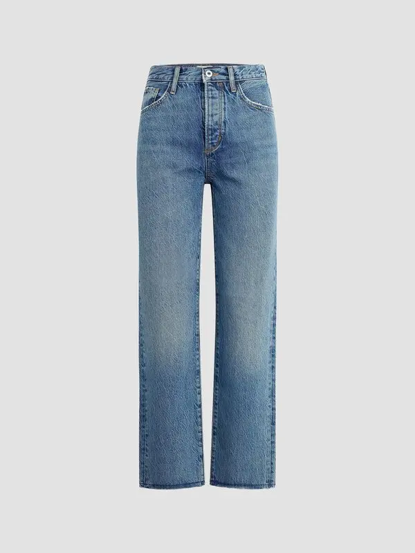 FAVORITE DAUGHTER Otto Stretch-cotton High Rise Straight-leg Jeans