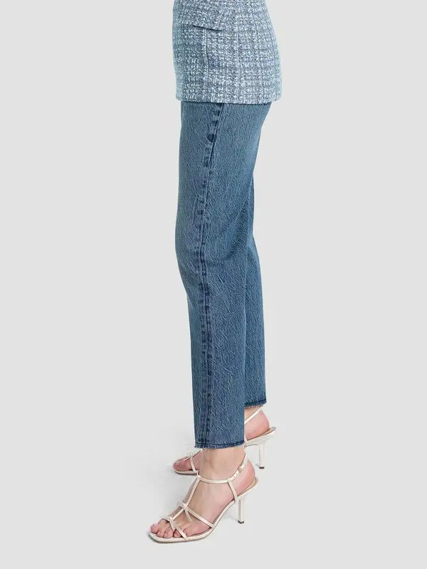 FAVORITE DAUGHTER Otto Stretch-cotton High Rise Straight-leg Jeans