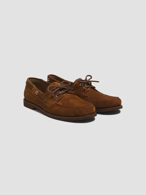 GIANVITO ROSSI Vandée Suede Boat Shoes