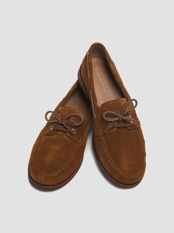 GIANVITO ROSSI Vandée Suede Boat Shoes