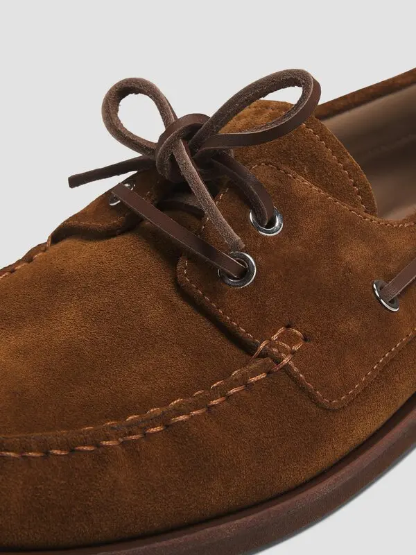 GIANVITO ROSSI Vandée Suede Boat Shoes